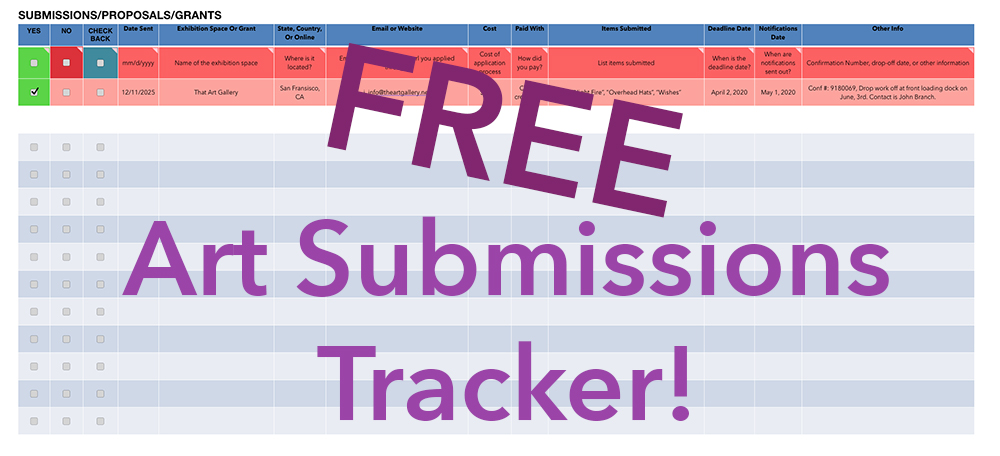 Track Your Art Submissions With This FREE Worksheet | Daric Gill Studios